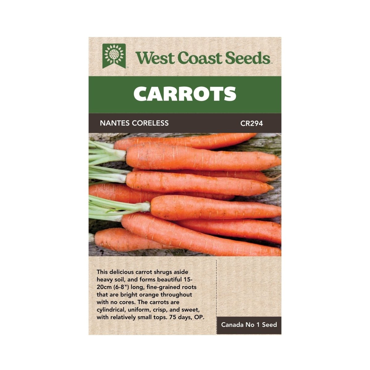 Nantes Coreless Carrot Seeds
