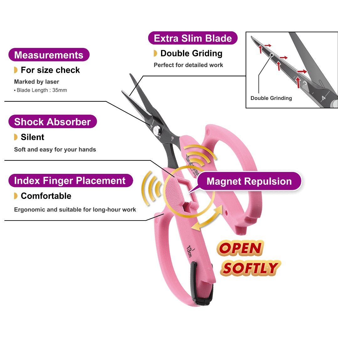 Saboten Professional Automatic Trimming Scissors (Extra Slim Tip / Str