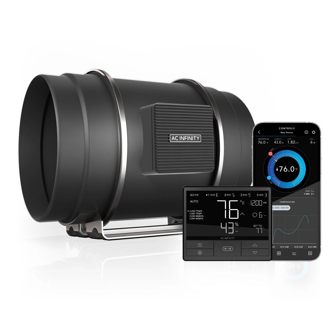 AC Infinity CLOUDLINE PRO T8 Inline Fan with Temp, Humidity, VPD Contr