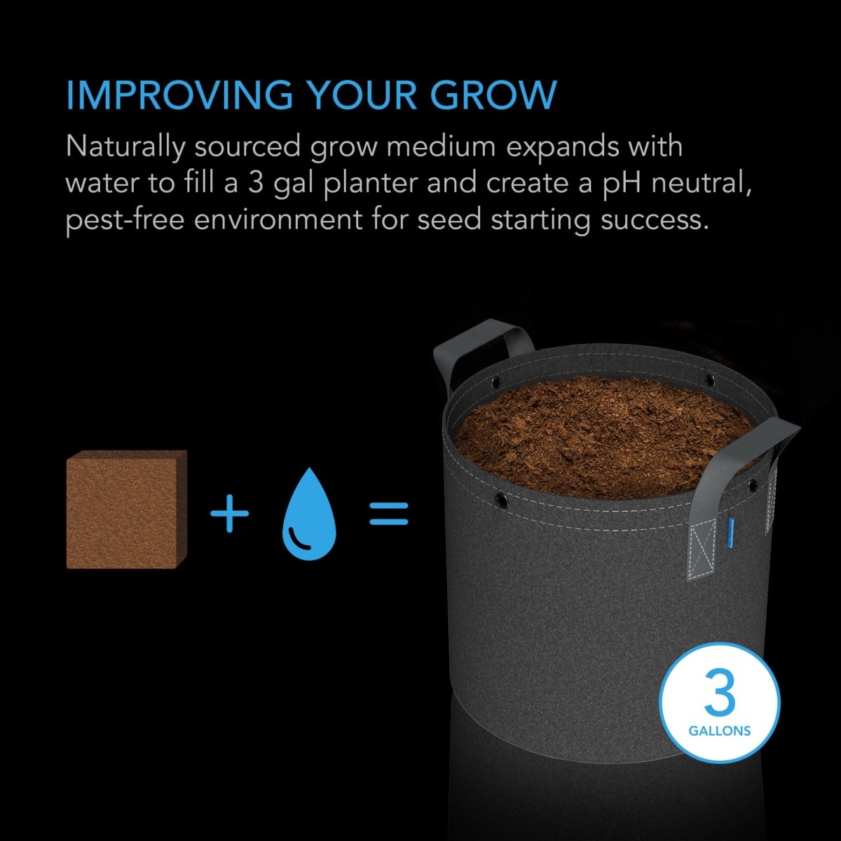 AC Infinity Coco Coir Instant Potting Mix Brick 2LB